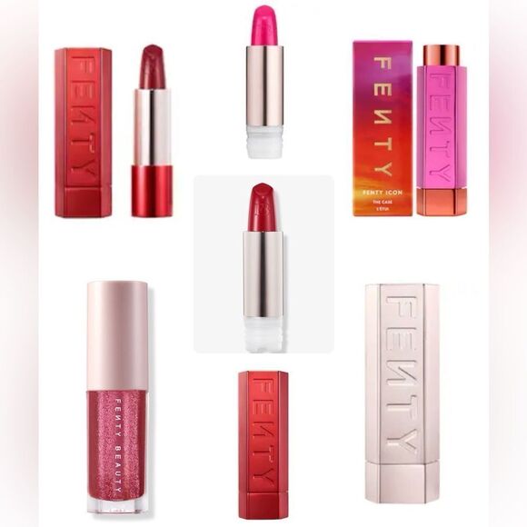 Fenty Beauty | Makeup | Fenty Icon Semimatte Refillablelipsticks Bundle ...